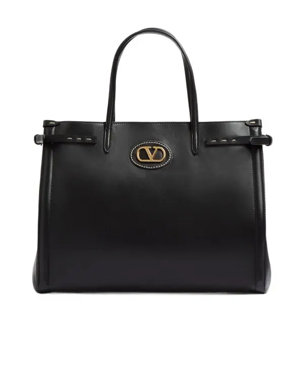 Valentino Garavani Vlogo Signature Medium Top Handle Bag - Black
