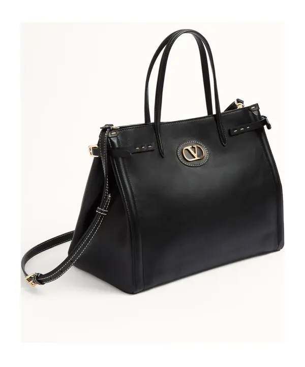 Valentino Garavani Vlogo Signature Medium Top Handle Bag - Black