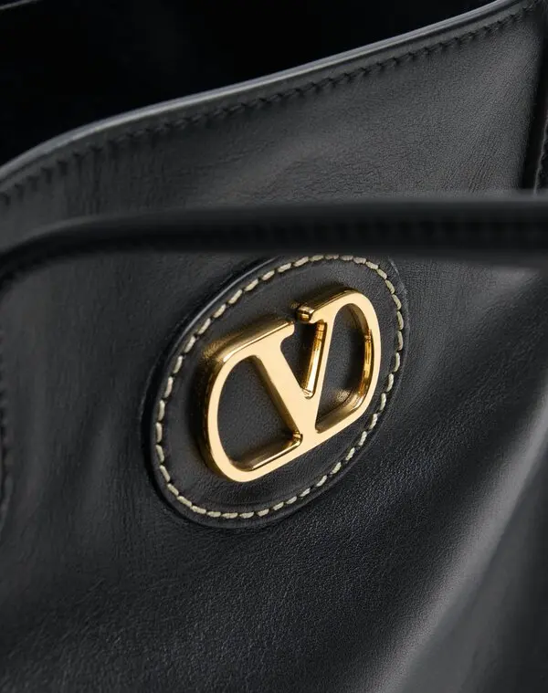 Valentino Garavani Vlogo Signature Medium Top Handle Bag - Black