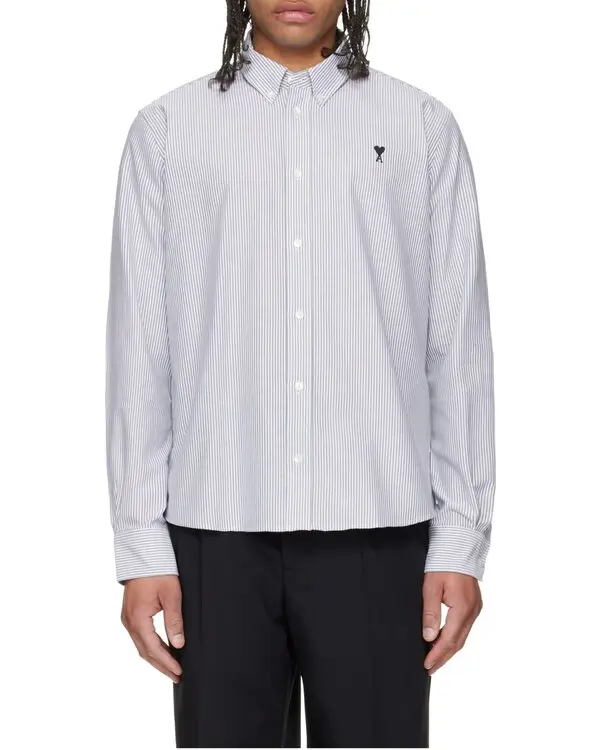 AMI Paris Long-sleeved Striped Shirt