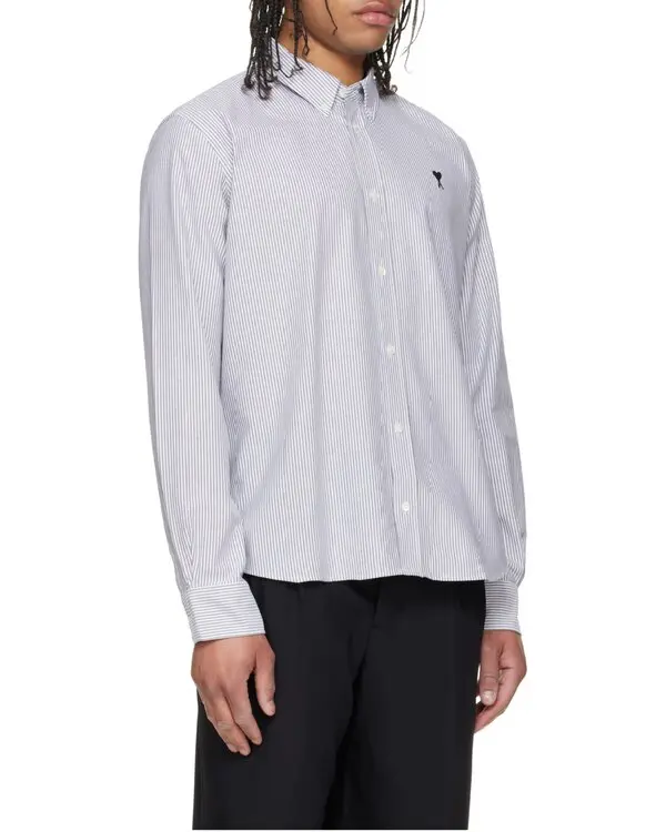 AMI Paris Long-sleeved Striped Shirt