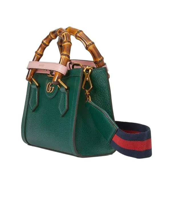 Gucci Mini Diana Top Handle Bag - Green