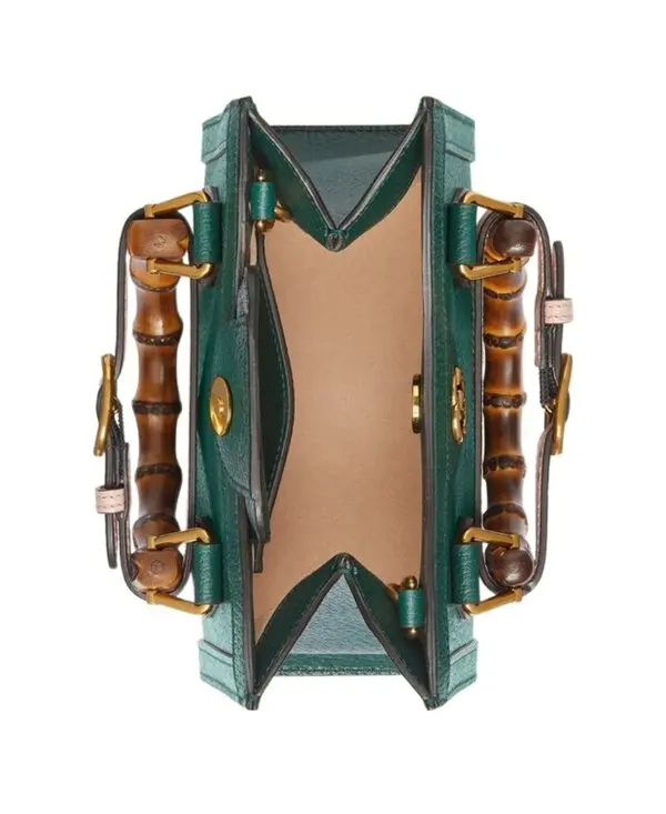 Gucci Mini Diana Top Handle Bag - Green