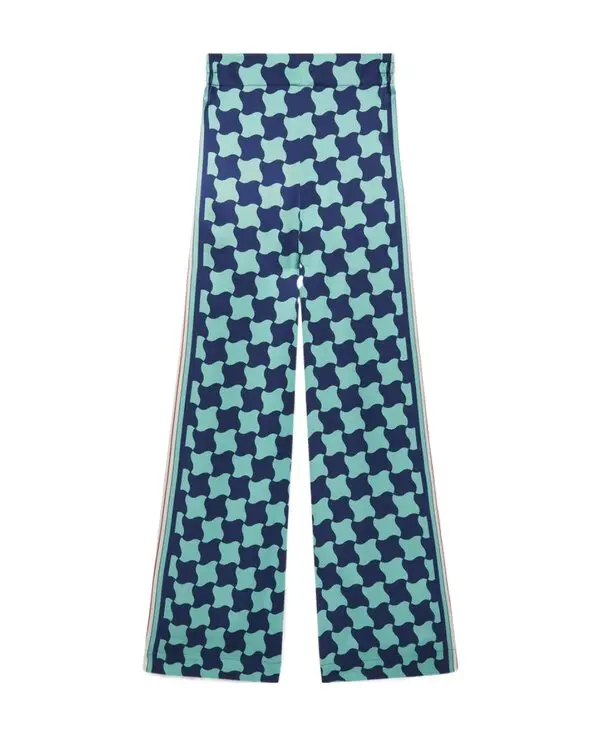 Casablanca Graphic-print Silk Trousers