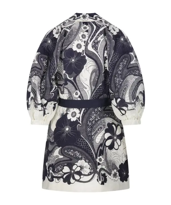 ALEMAIS Printed Floral Mickey Mini Dress