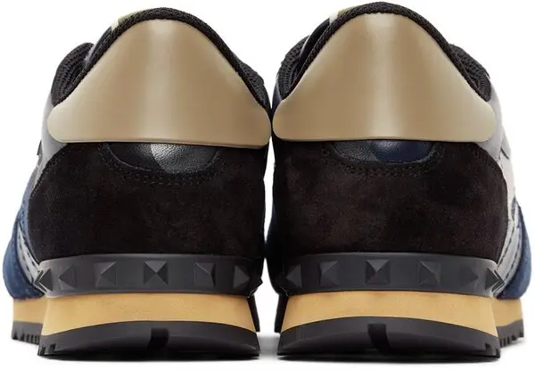 Valentino Garavani Rockrunner Camouflage Lace-up Sneakers - Black