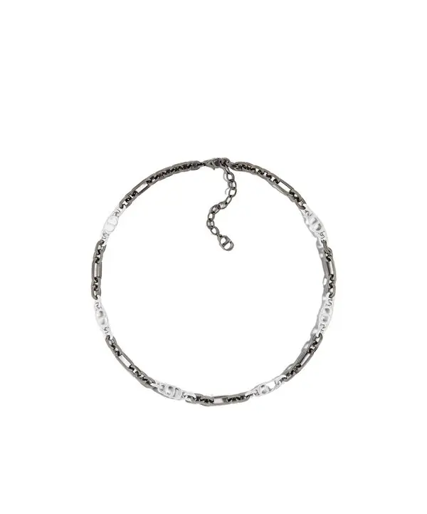 Dior Cd Icon Chain Link Necklace - Gray