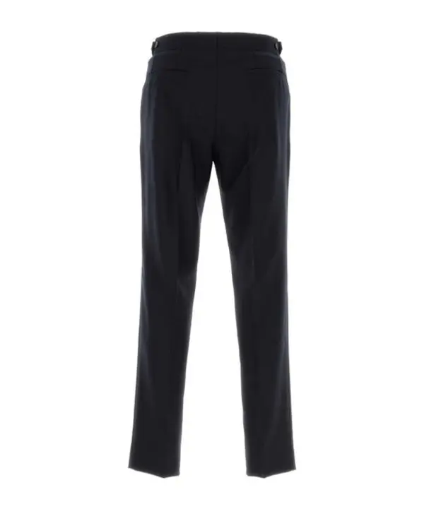 Brioni Pure Wool Pleated Trousers - Black