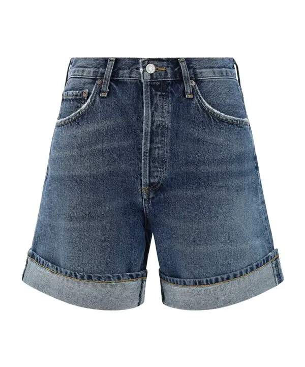 AGOLDE Dame Turn-up Hem Shorts