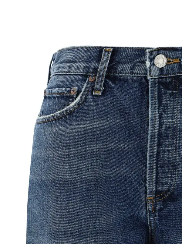 AGOLDE Dame Turn-up Hem Shorts
