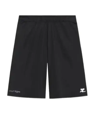 COURREGES Courrèges Logo Jersey Shorts - Black