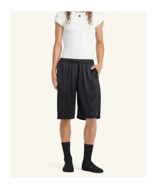 COURREGES Courrèges Logo Jersey Shorts - Black