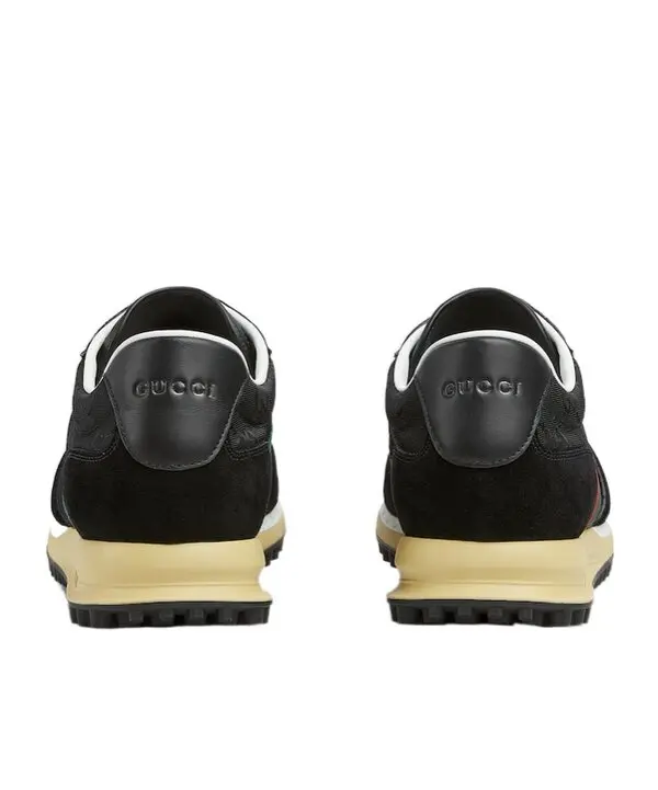 Gucci Panelled Lace-up Sneakers - Black