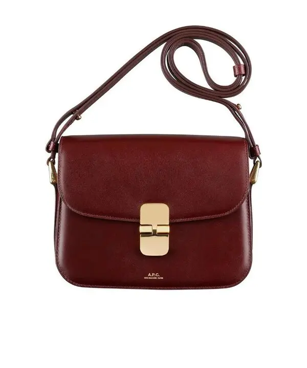 A.p.c. Grace Logo Print Shoulder Bag - Red