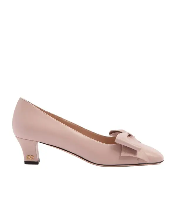 Valentino Garavani Bowow Round Toe Pumps - Water Rose