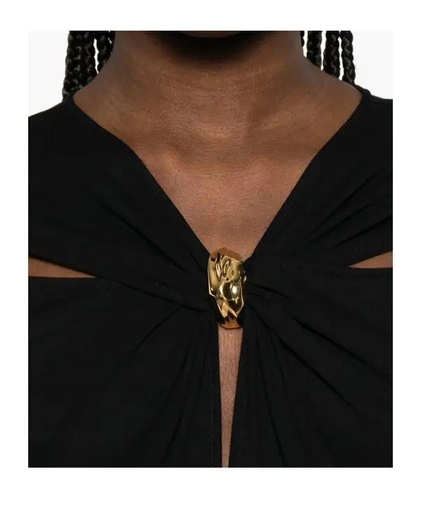 Elisabetta Franchi Embellished Jersey Dress