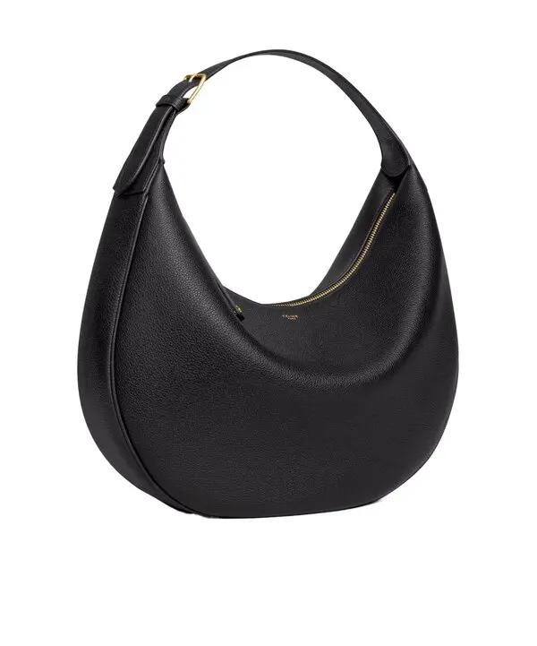 Celine Large Lulu Hobo Bag In Grained Calfskin