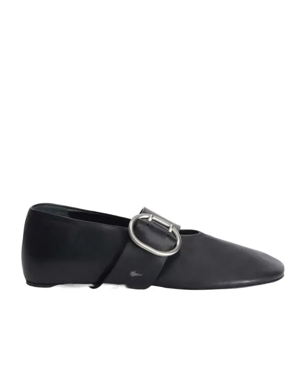 JIL SANDER Cannolo Buckled Ballerinas
