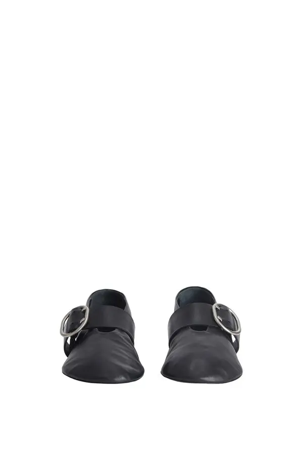 JIL SANDER Cannolo Buckled Ballerinas