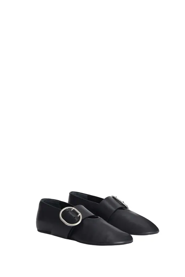 JIL SANDER Cannolo Buckled Ballerinas