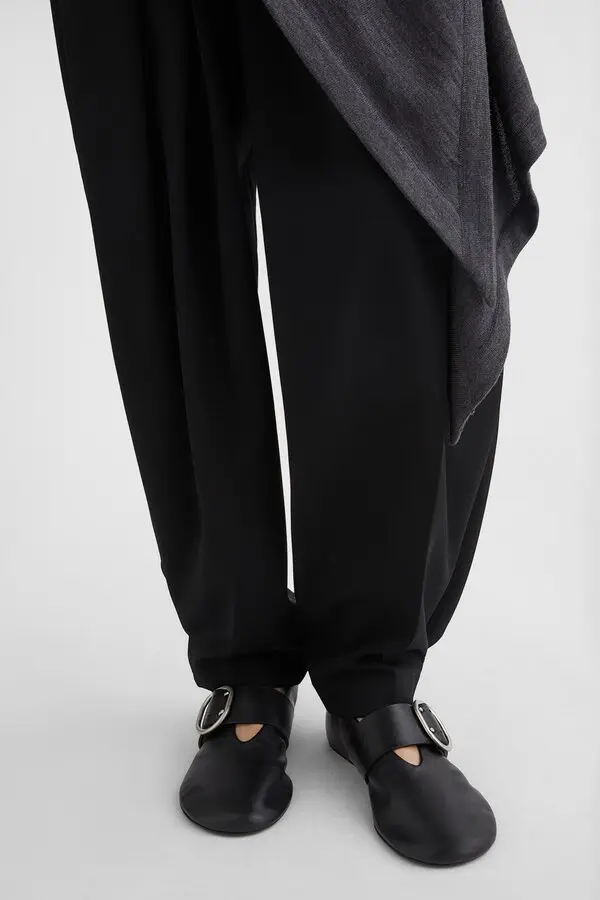 JIL SANDER Cannolo Buckled Ballerinas
