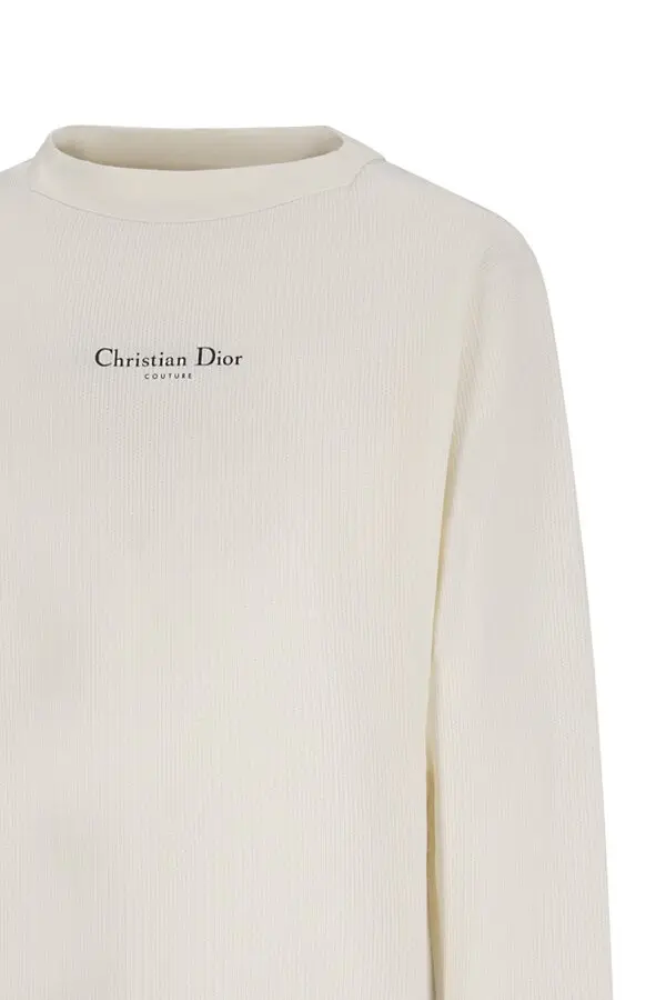 Dior Long-sleeved Jumper With Pattern - White