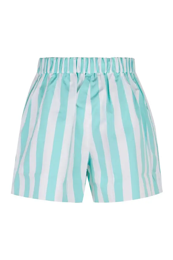 PATOU Striped Elasticated Waist Shorts - Blue