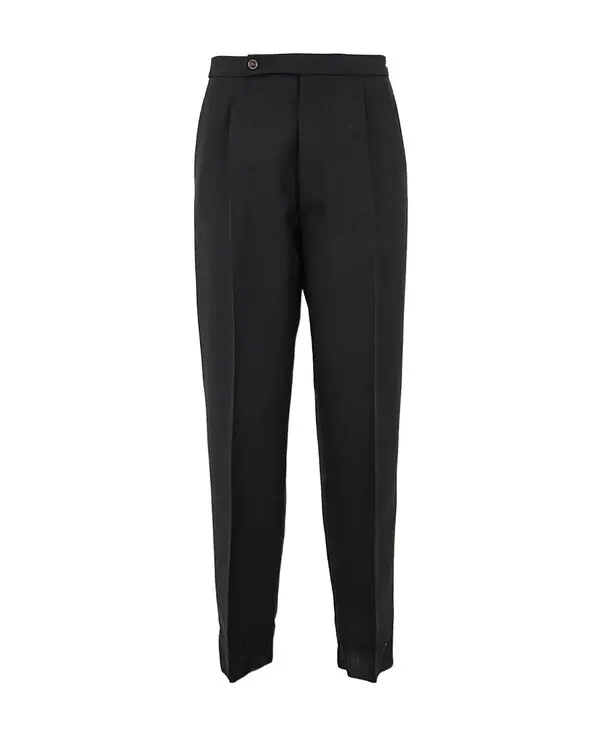 MAISON MARGIELA Mid-rise Tailored Trousers With Zippered Edges - Black