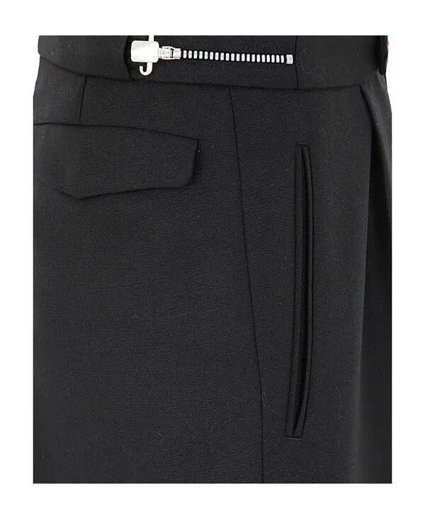 MAISON MARGIELA Mid-rise Tailored Trousers With Zippered Edges