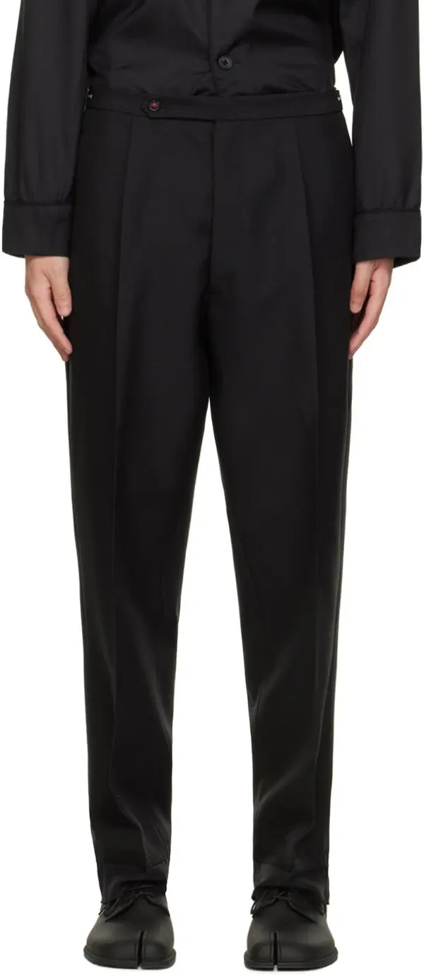 MAISON MARGIELA Mid-rise Tailored Trousers With Zippered Edges