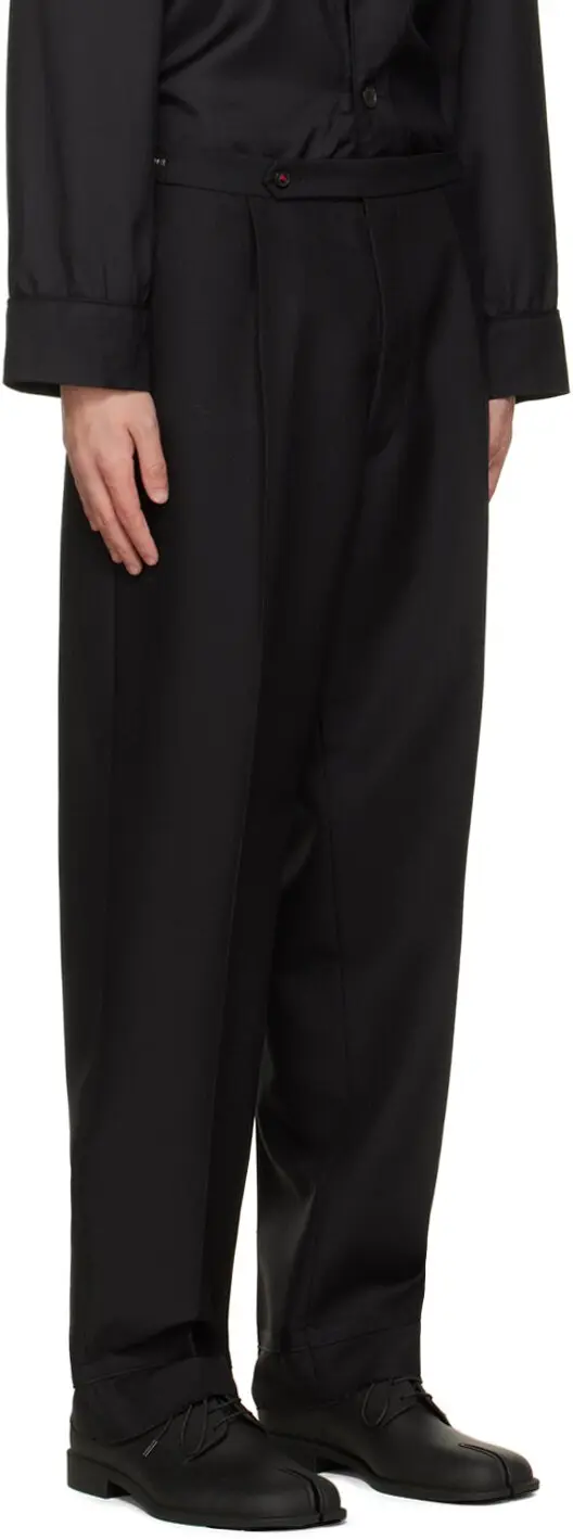 MAISON MARGIELA Mid-rise Tailored Trousers With Zippered Edges