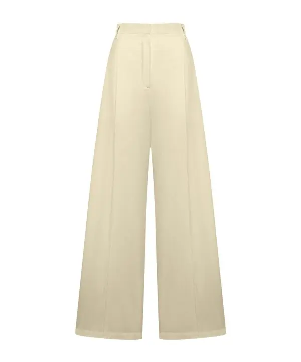 Sportmax High Waist Wide Leg Pants - Nude