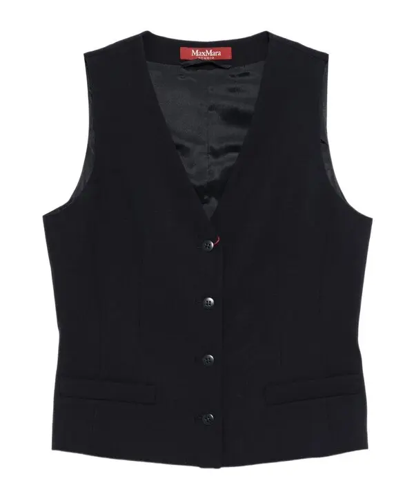 Max Mara V-neck Waistcoat - Black