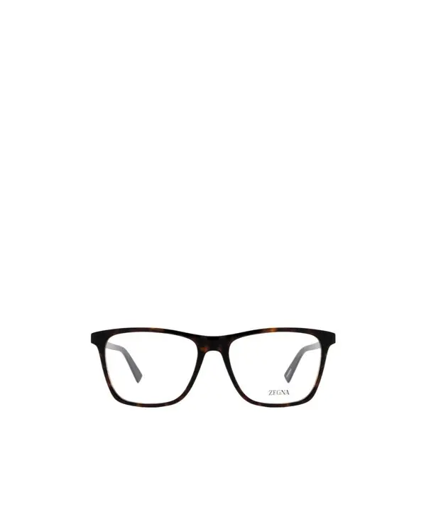Zegna Square Frame Eyeglasses - Dark Havana