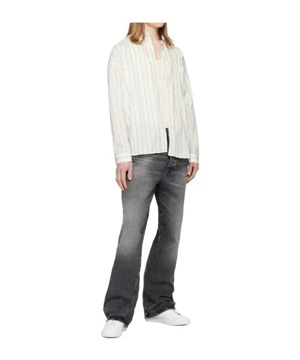 SUNFLOWER Wide Leg Distressed Jeans - Black