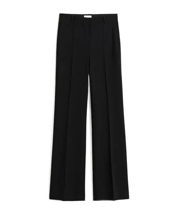 TOTEME Pressed Creased Flared Leg Trousers