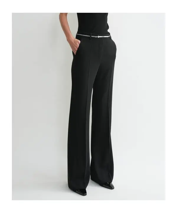 TOTEME Pressed Creased Flared Leg Trousers