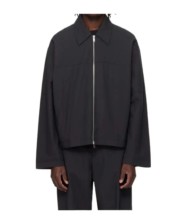 Studio Nicholson Zip-front Harrington Jacket - Black