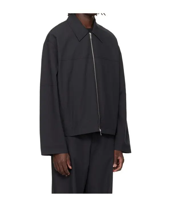 Studio Nicholson Zip-front Harrington Jacket - Black