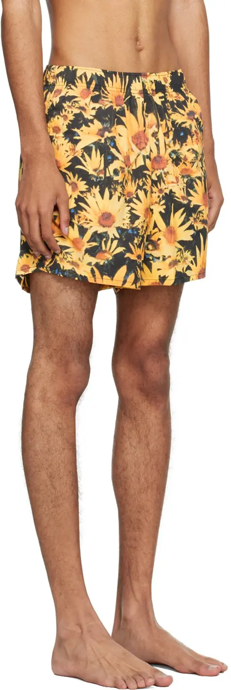 JIL SANDER Sunflower Print Swim Shorts