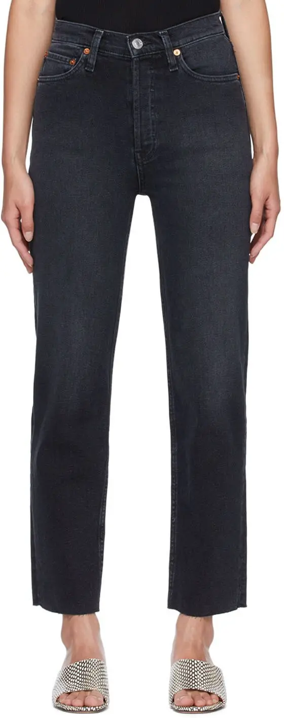 RE/DONE 70s Stovepipe Jeans - Black