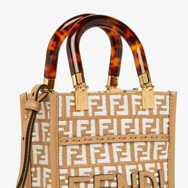 Fendi Mini Sunshine Shopper Bag - Nude