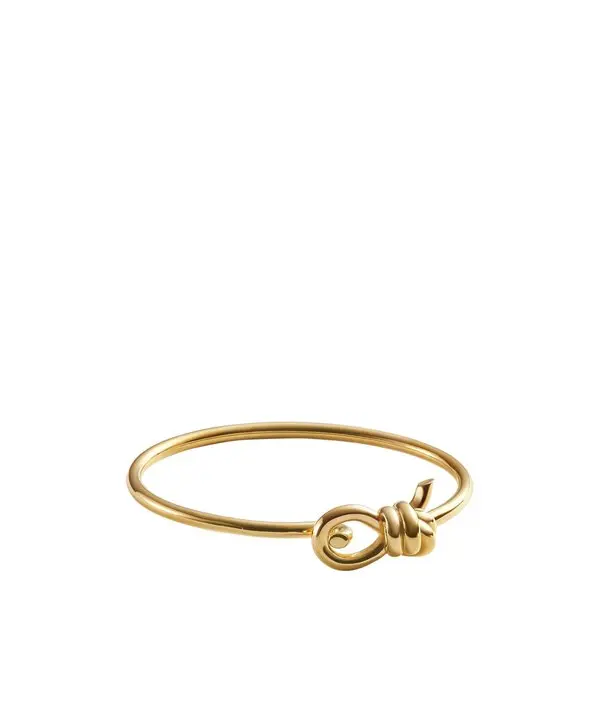 Bottega Veneta Signature Knot Detailed Bracelet - Golden