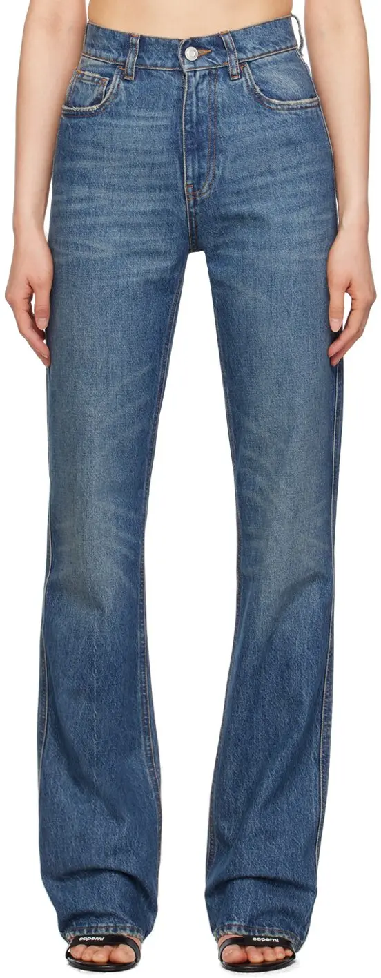 Coperni High Waist Button Jeans