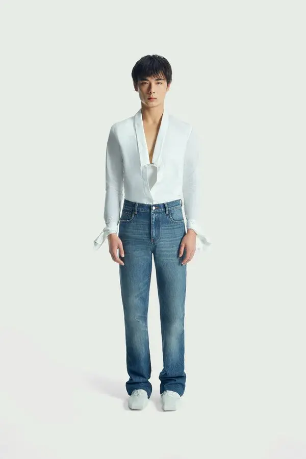 Coperni High Waist Button Jeans