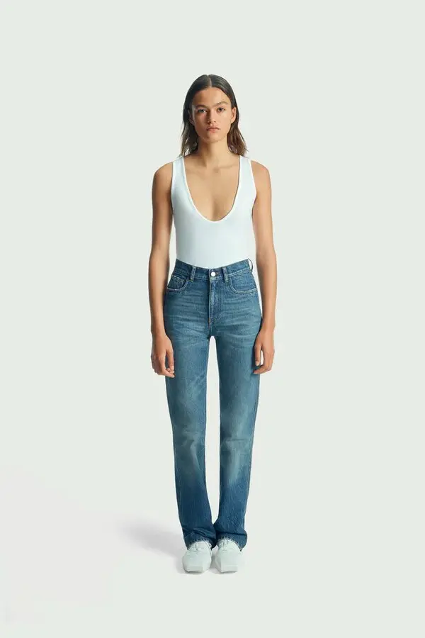 Coperni High Waist Button Jeans