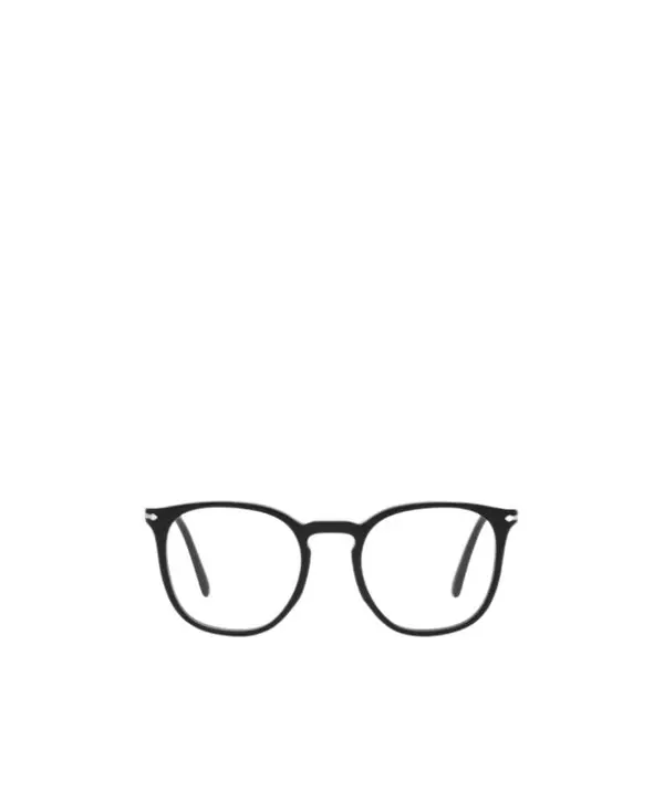 Persol Square Frame Eyeglasses With Logo Detail - Black