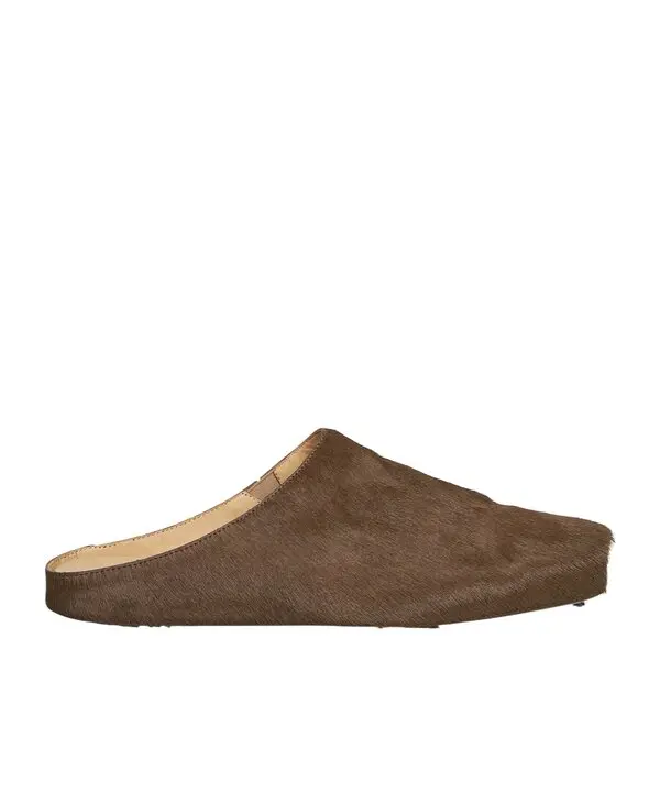 UMA WANG Round-toed Slippers - Green