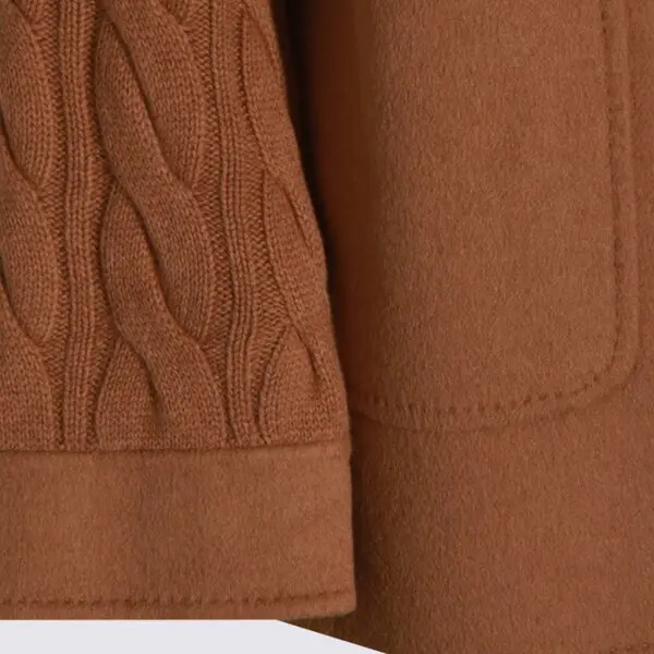 Max Mara Tacco Button-up Knitted-sleeve Jacket