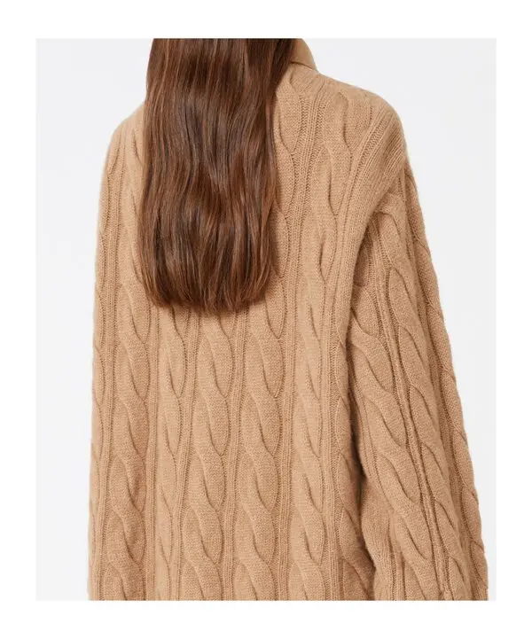 Max Mara Tacco Button-up Knitted-sleeve Jacket